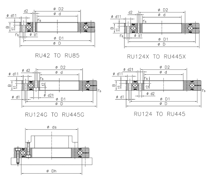 RU178X_NERT_交叉滚子轴承_RU系列轴承样本－佰联轴承型号查询